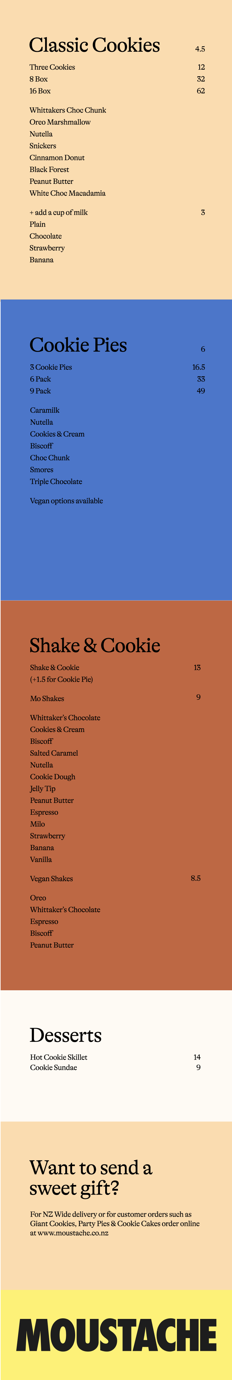 In Store Menu – Moustache Milk & Cookie Bar